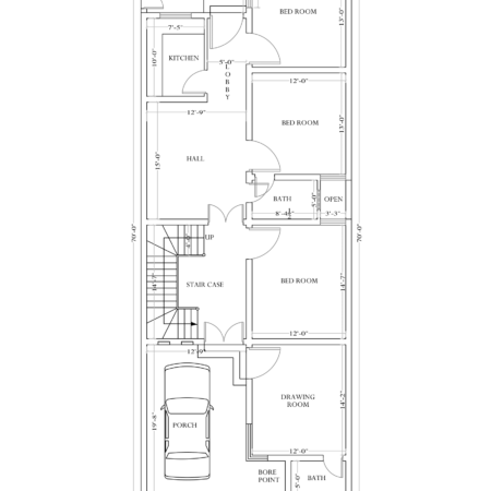 7 Marla House Designs - AlSyed Construction Company Pakistan